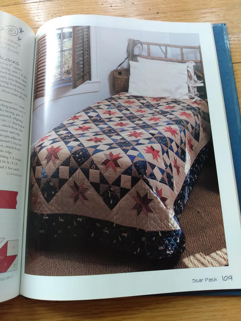 Vintage Scrap Quilt Sewing Pattern Book Quilting Strip Pieced Applique ...