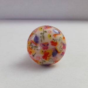 Vintage Floral Print Plastic Ring Retro 90s Y2K SIZE 9 - Etsy