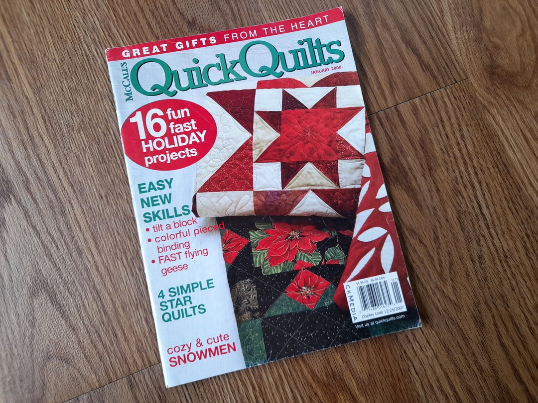 Mccalls Quick Quilts Magazine Issue January 2008 Quilting Pattern Star ...