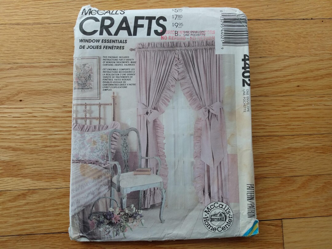 Curtains Sewing Pattern Drapes Valances Mccalls 4402 DIY Window ...