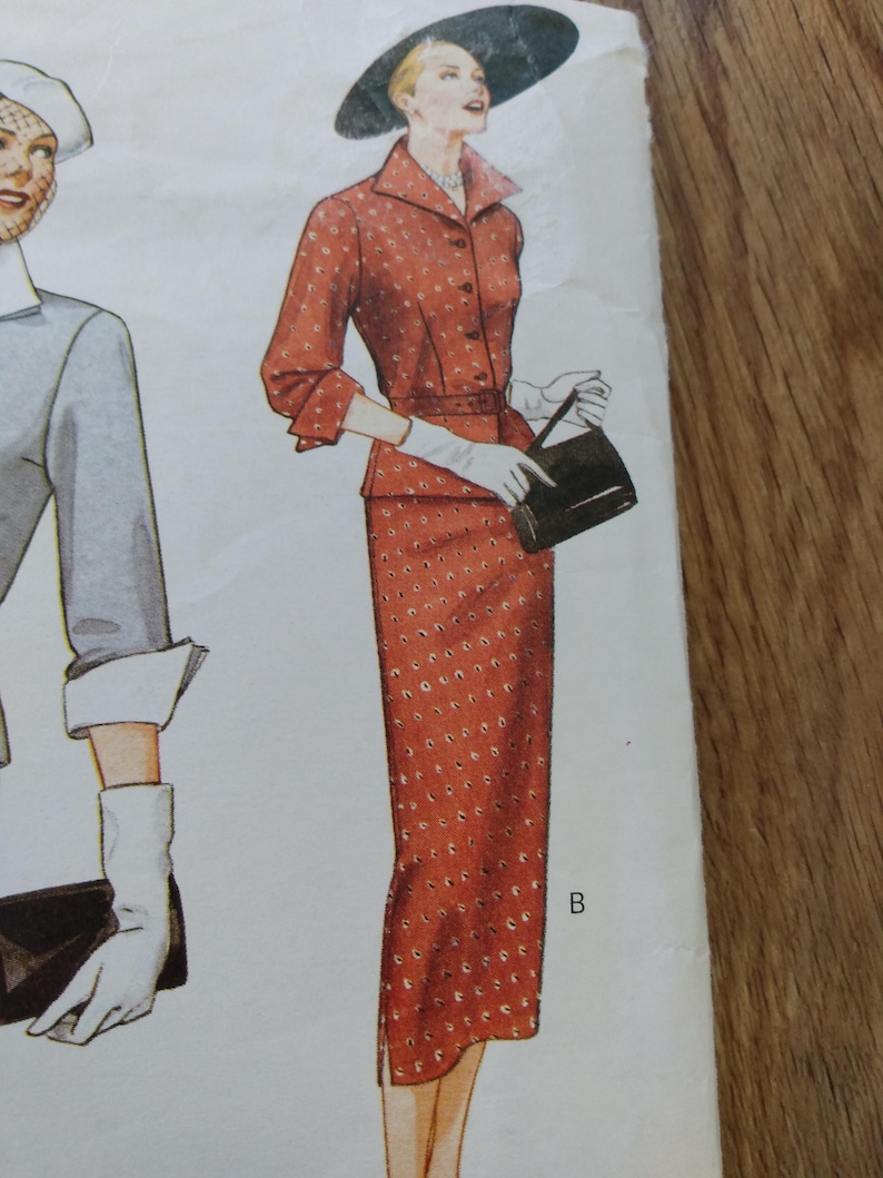 Vintage 50s Dress & Jacket Sewing Pattern Size 6-10 Vogue 2402 UNCUT ...