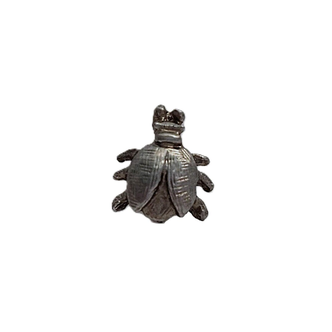 Vintage Beetle Tie Tack Pin Scarab Tick Silver Tone Mens Jewelry Insect ...