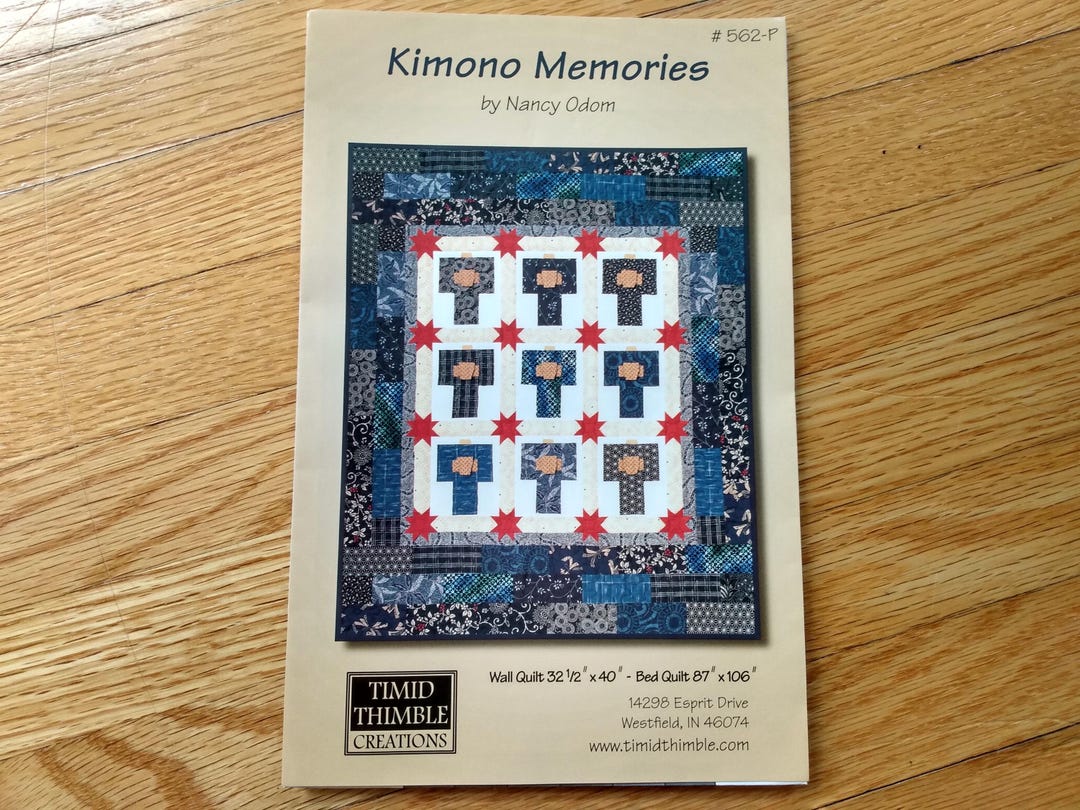 Kimono Memories Quilting Sewing Pattern for Wall or Bed Quilt by Nancy ...