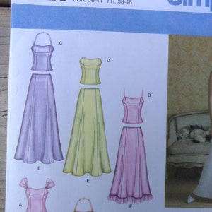 Womens Formal Sewing Pattern Evening Top Skirt Simplicity 3826 Plus ...