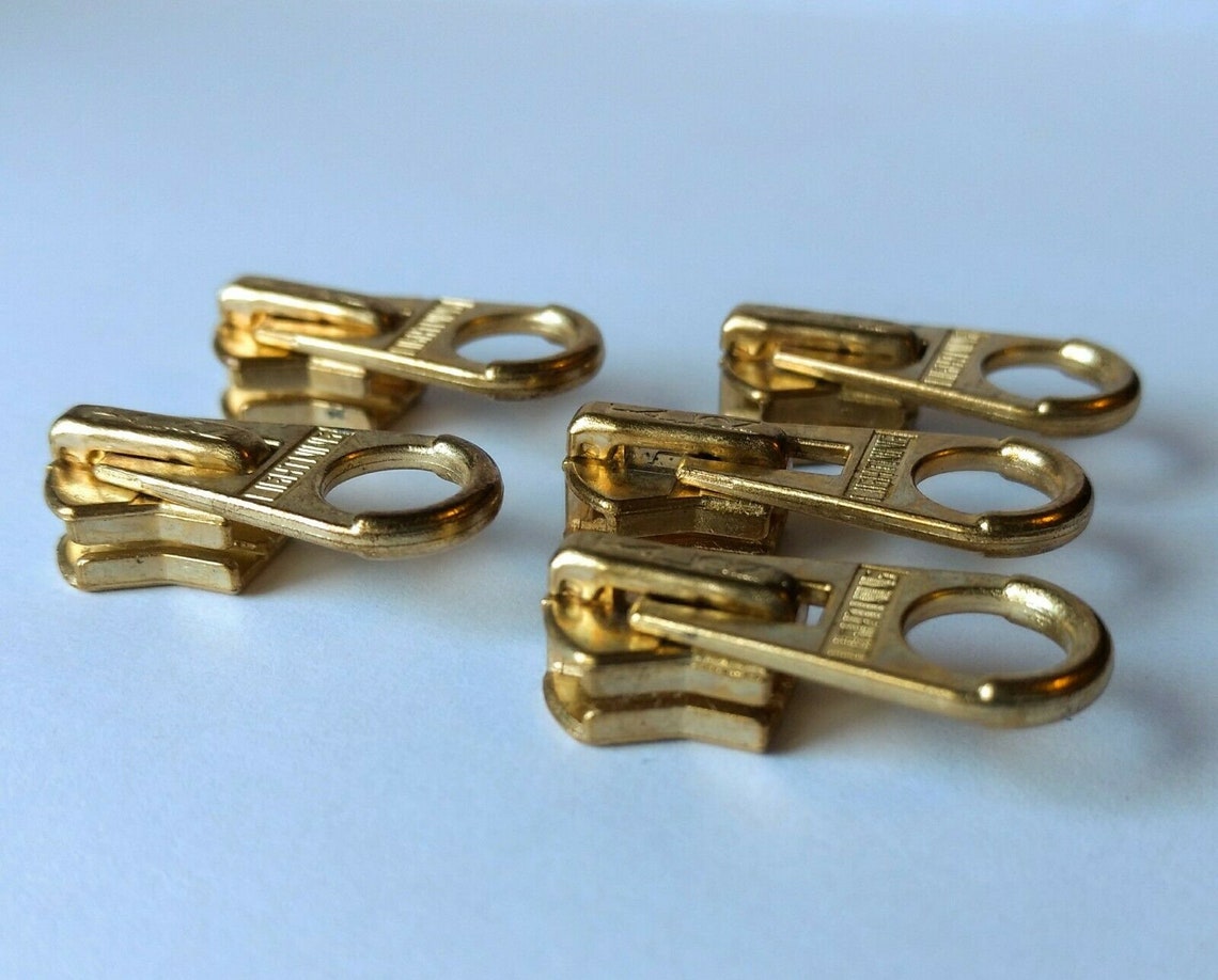 Vintage Metal Zipper Talon Slider Lightning Pull Tab Brass NOS | Etsy