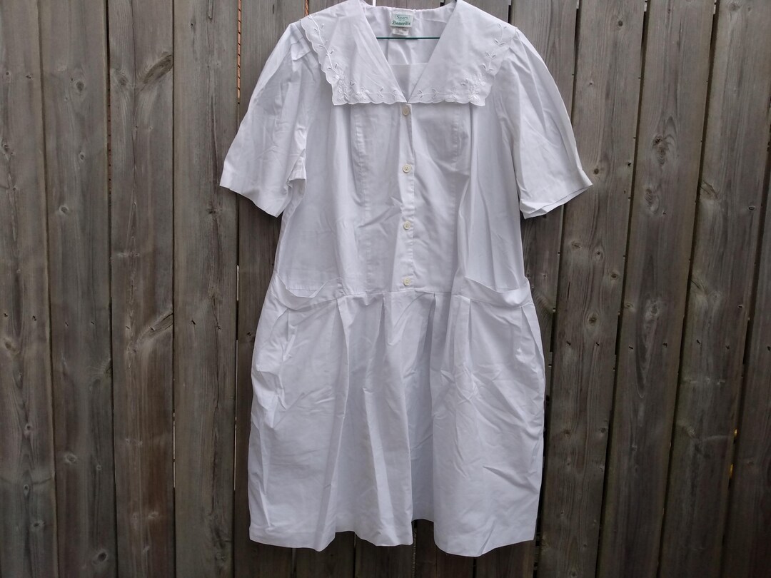 Vintage Nurse Uniform Dress Plus Size 26 1/2 Sears by Deauville Modesty ...