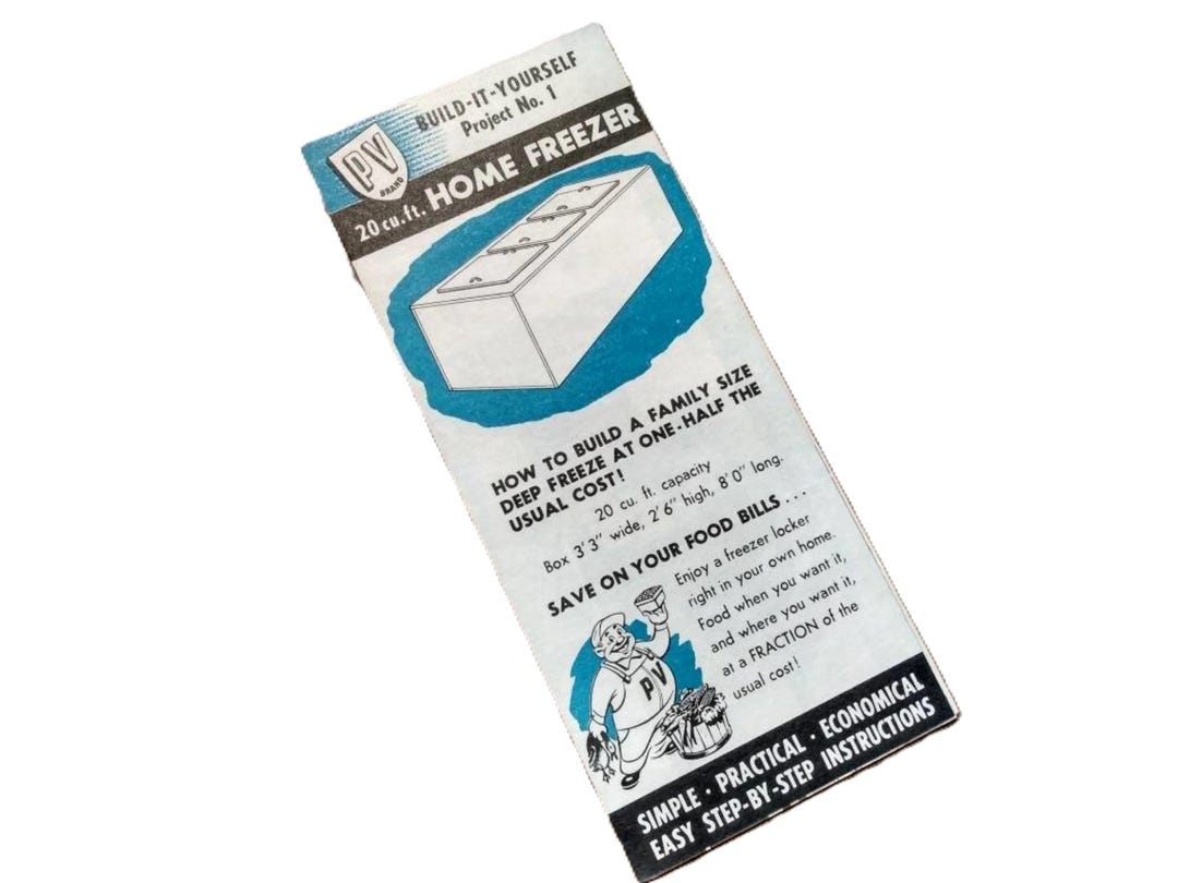 1950s Home Freezer Building Plans DIY MCM Retro Bar Vintage Home ...