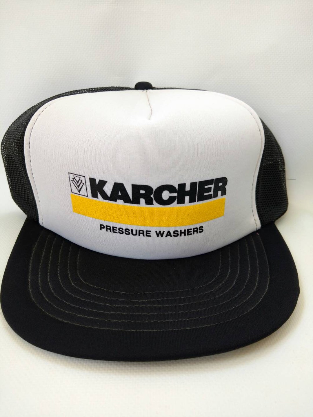 Vintage Trucker Hat Karcher Pressure Washers Mesh Snapback Cap Black ...