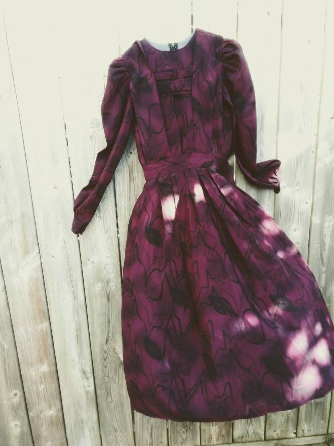 Amish Mennonite Dress Old Colony Mexican 29.5b 25w Dark Purple Girl ...