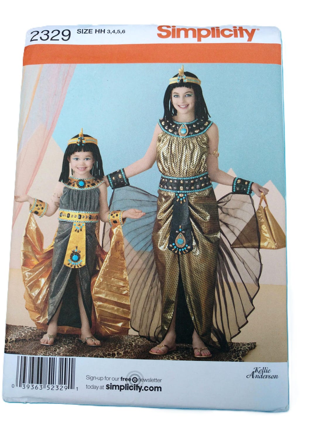 Cleopatra Costume Sewing Pattern UNCUT Simplicity 2329 Girl Size 3-6 ...