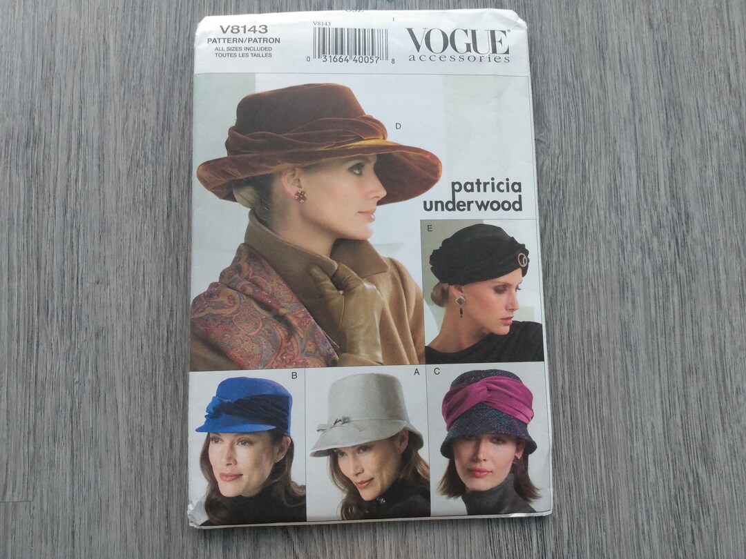 Lined Hats Sewing Pattern Turban Brim Visor S M L UNCUT 8143 - Etsy
