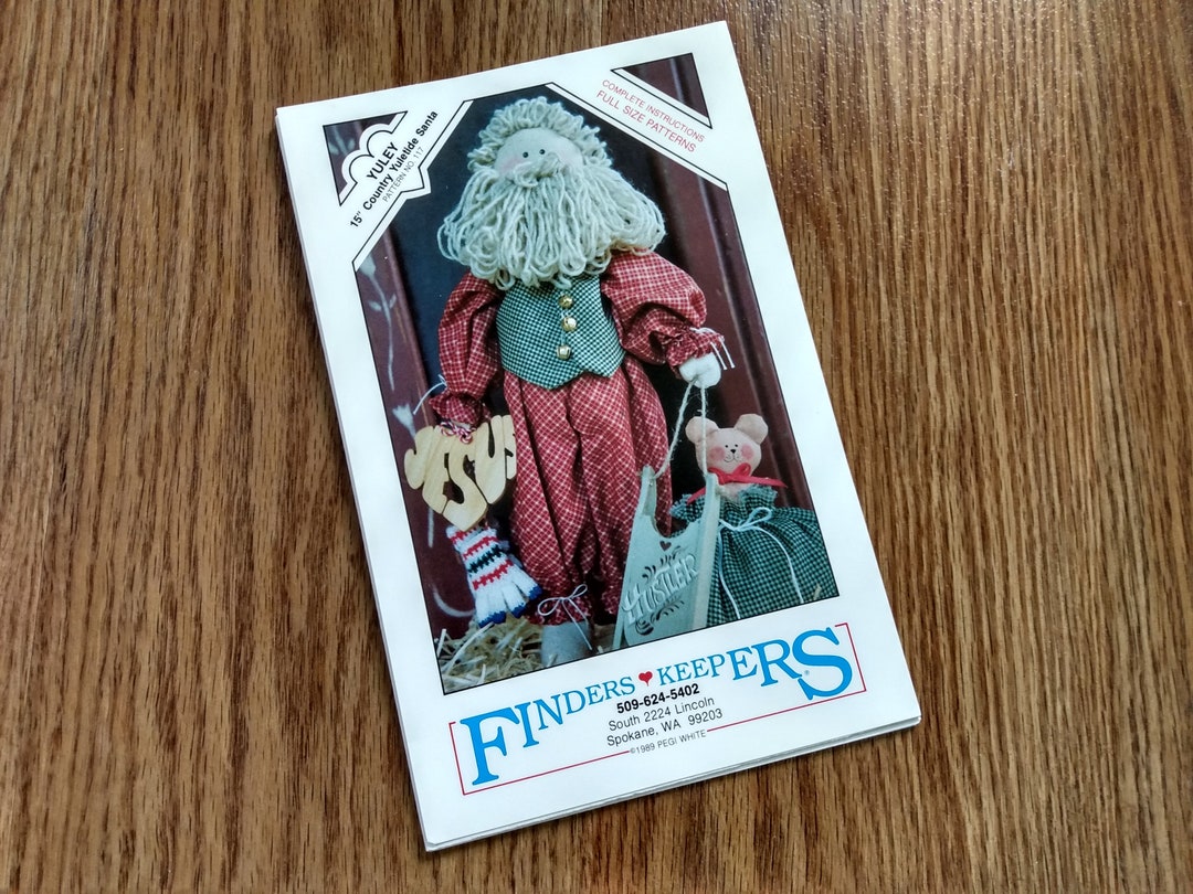 15 Santa Doll Sewing Pattern DIY Country Cottage Farmhouse Christmas ...