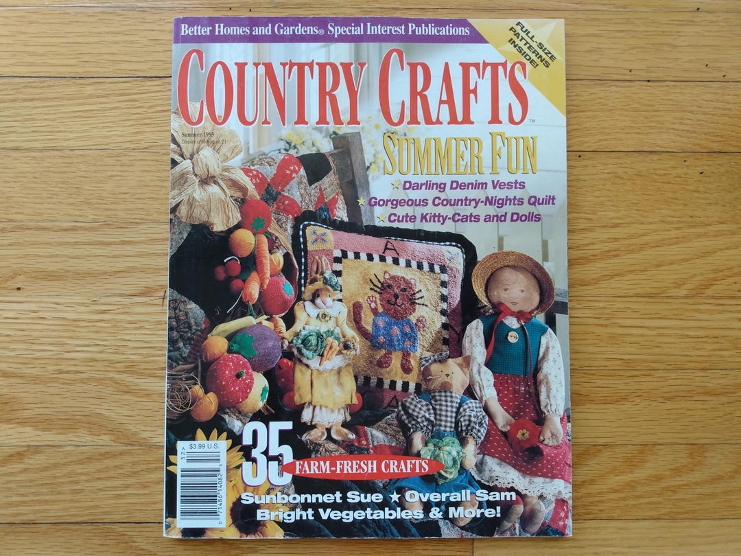 Vintage Country Crafts Patterns BH&G Magazine Quilting Sewing ...