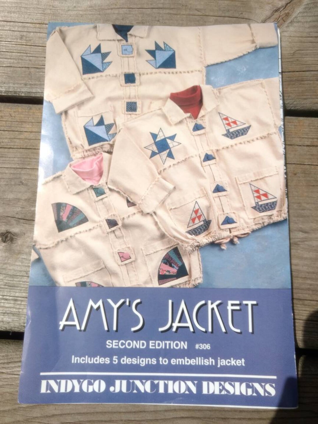 Quilt Applique Jacket Sewing Pattern Vintage 1990s Indygo Junction ...
