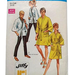 Vintage 60s Kimono Robe Sewing Pattern Mens Medium 38-40 Simplicity ...