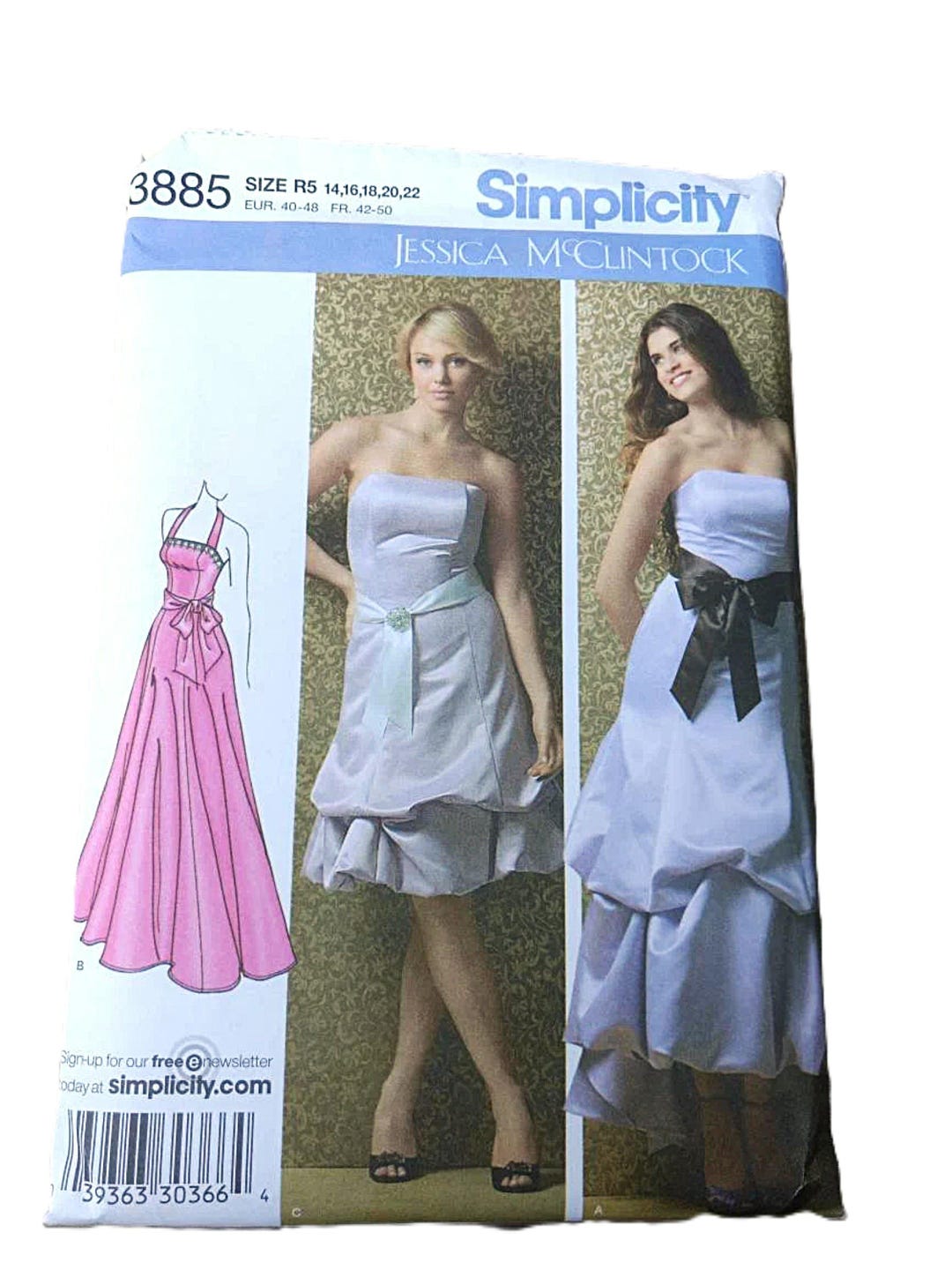 Formal Dress Sewing Pattern Plus Size 14-22 Jessica Mcclintock ...