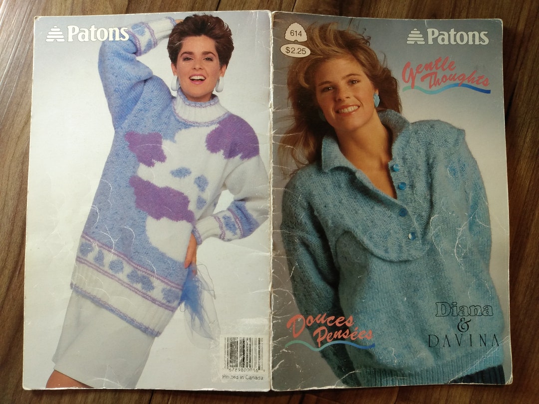 Vintage Sweater Knitting Patterns Booklet 80s Turtleneck Intarsia ...