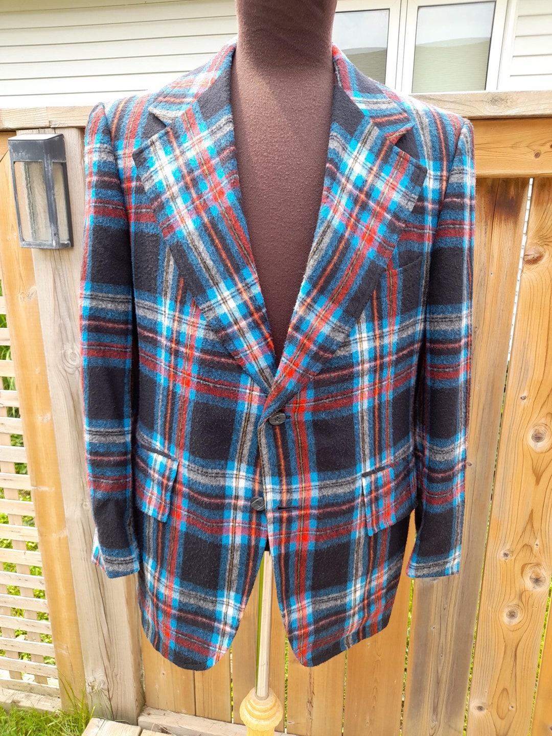 Vintage Plaid Sport Coat Jacket Union Label 7 Rockabilly 60s - Etsy