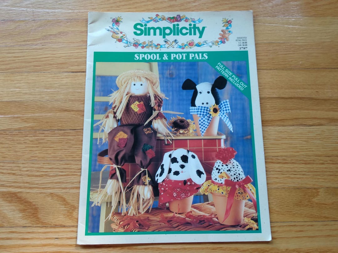 Vintage Spool & Clay Pot Pals Doll Making Patterns Simplicity 3787 ...