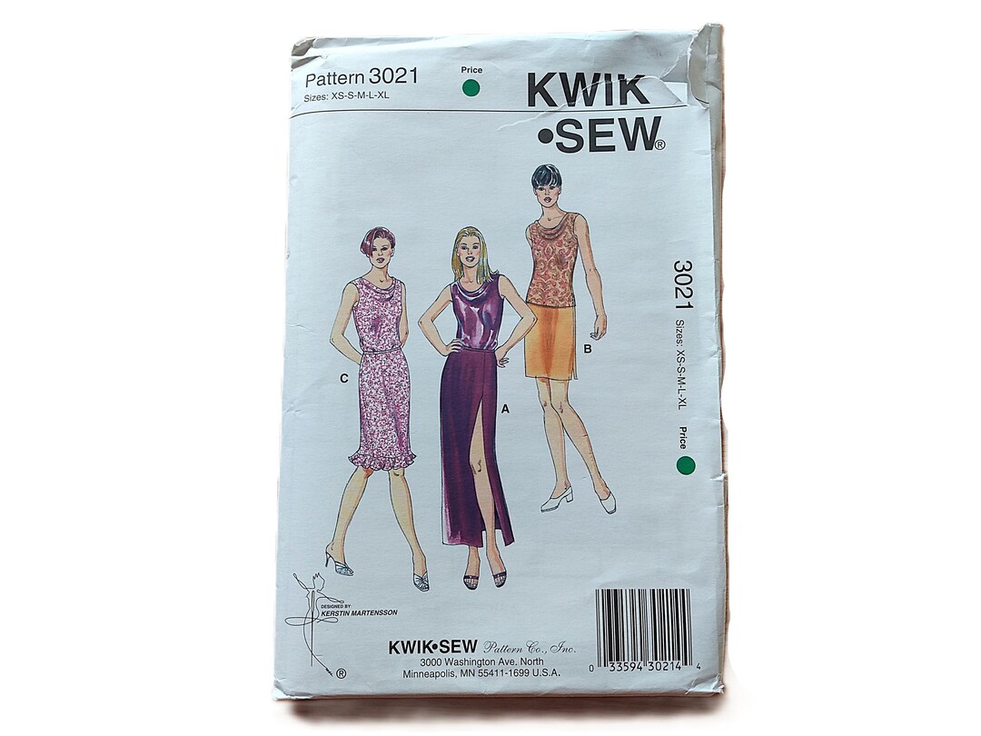 Vintage Top and Skirts Sewing Pattern Retro Y2K 2000s Size XS-XL Kwik ...