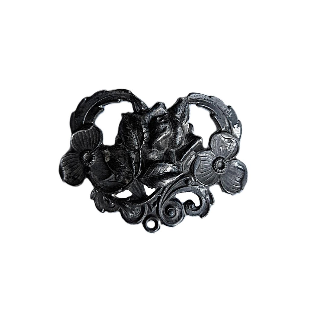 Antique Collar Fastener Lace Pin Buckle Prongs Hooks Pat'd Aug 13 '07 ...