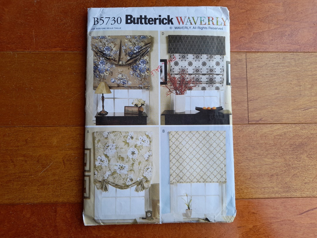 Window Shade Valance Sewing Pattern Waverly Butterick 5730 UNCUT ...