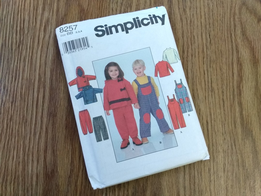 Children's Sewing Pattern Overalls Jacket Pants Shirt Size 2, 3, 4 Simplicity 8257 UNCUT - Etsy