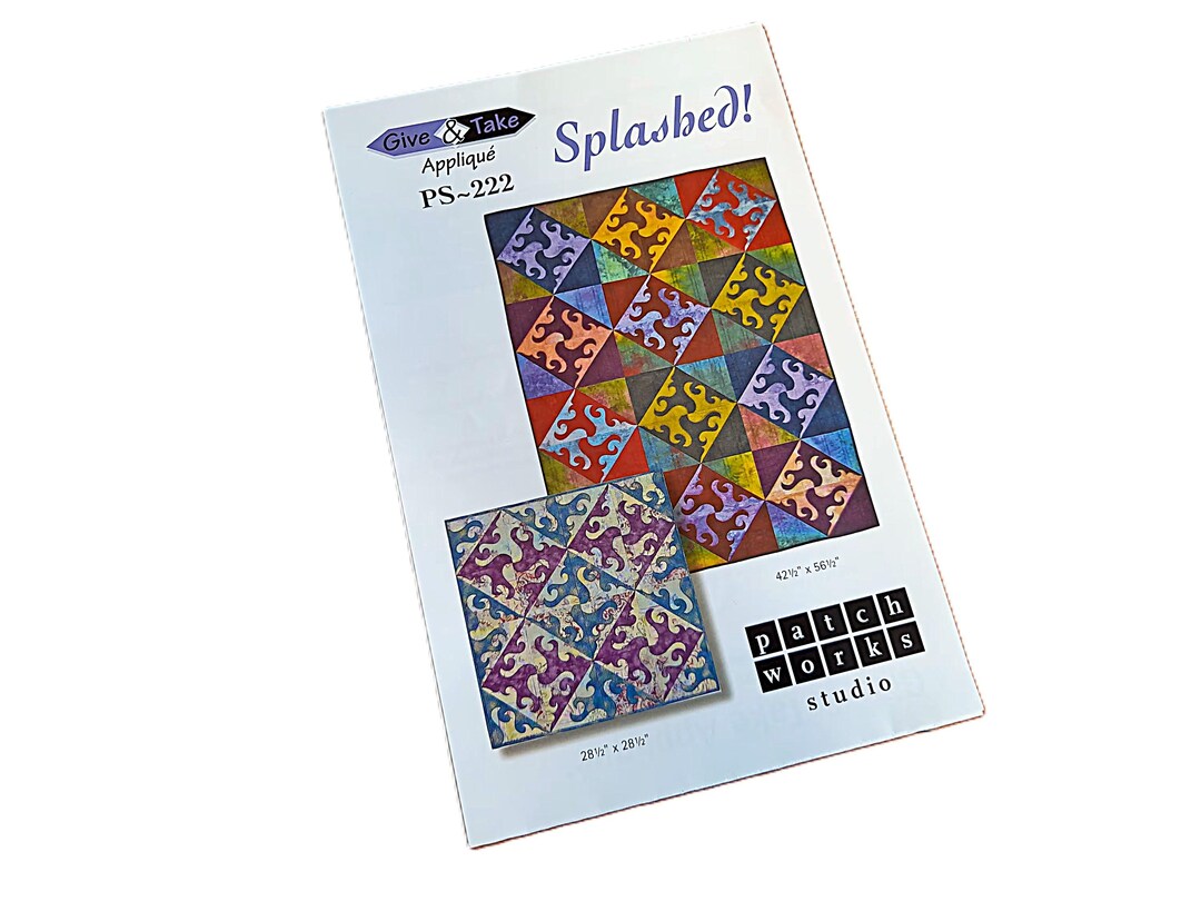 Scroll Applique Quilt Sewing Pattern SPLASHED #222 Patchwork Studios - Etsy
