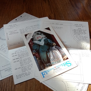 Vintage Prairie Victorian Doll Sewing Pattern Pioneer Dress Folk Art ...