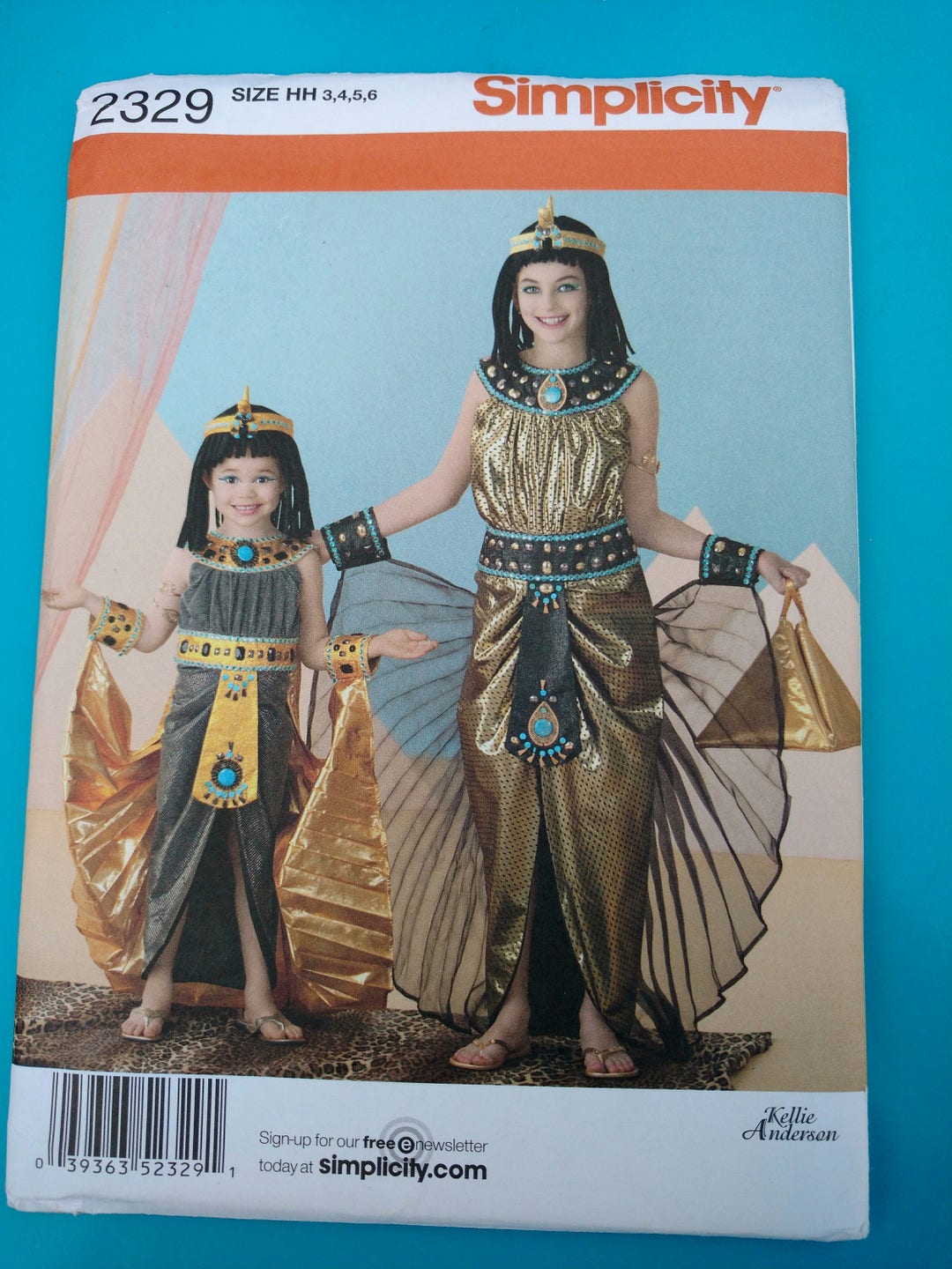 Cleopatra Costume Sewing Pattern UNCUT Simplicity 2329 Girl Size 3-6 ...