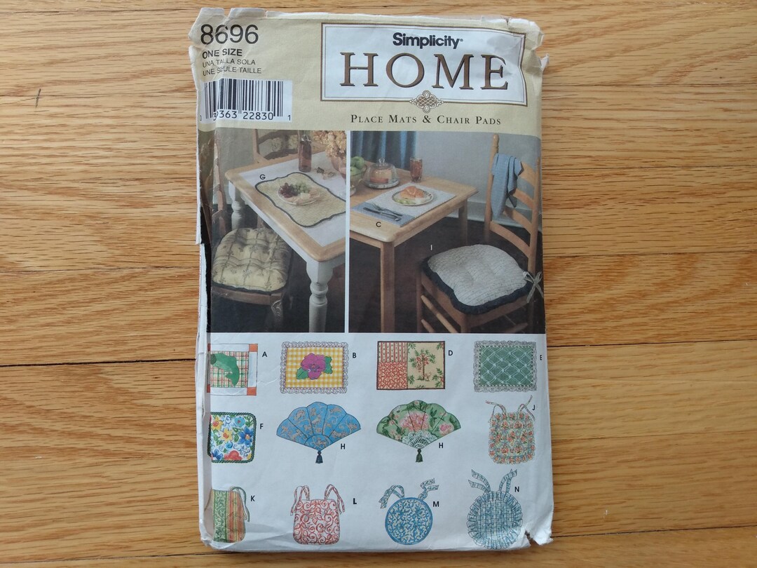 Placemats & Chair Pads Sewing Pattern Fish Pansy Oriental Fan ...