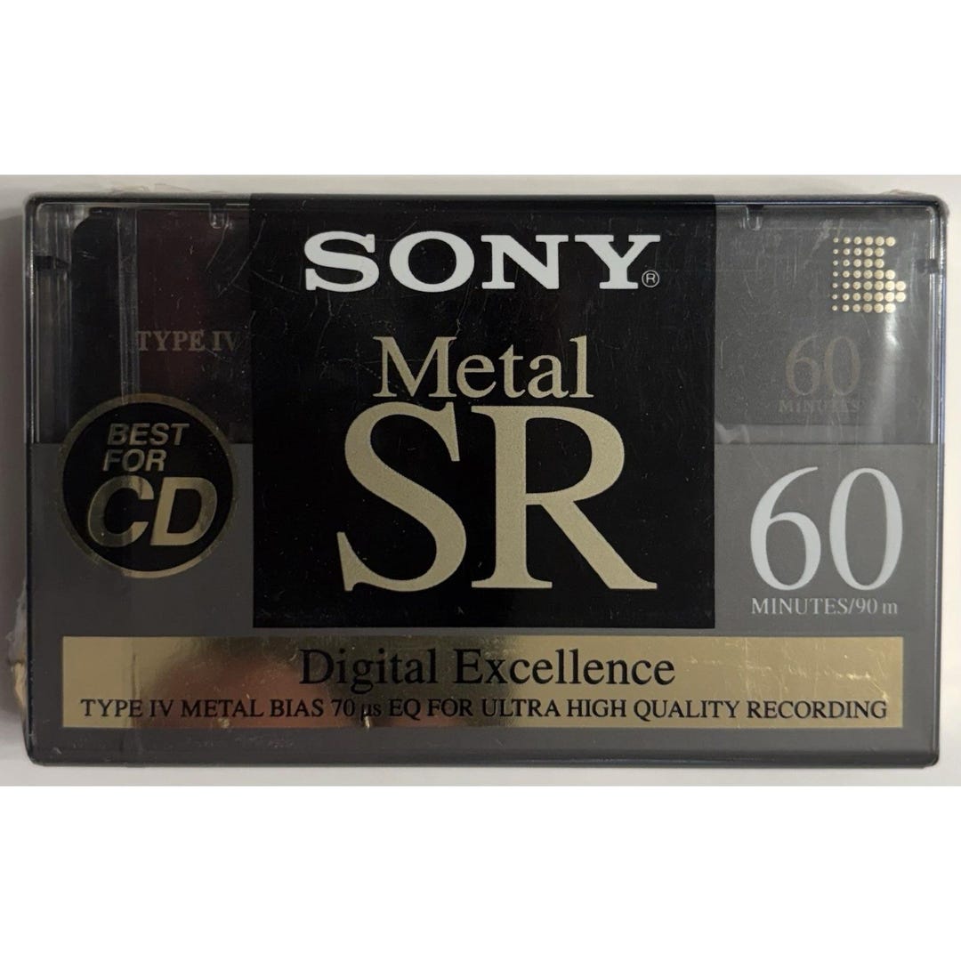 Sony Metal SR 60 Type IV - Sealed Blank Cassette Tape - Etsy