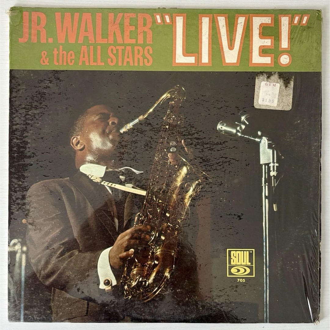 Jr. Walker & the All Stars - Live! - Vinyl LP 1967 Soul SS 705 Stereo W ...