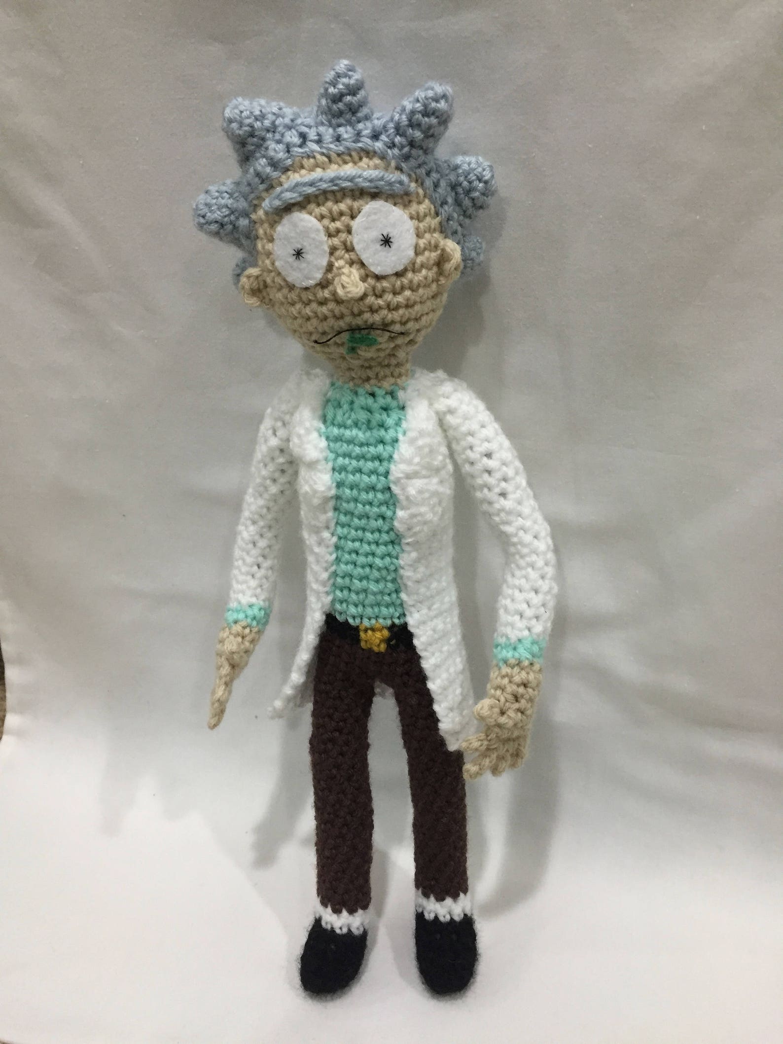 Blue Haired Scientist Amigurumi Crochet Pattern - Look Alike Rick With ...