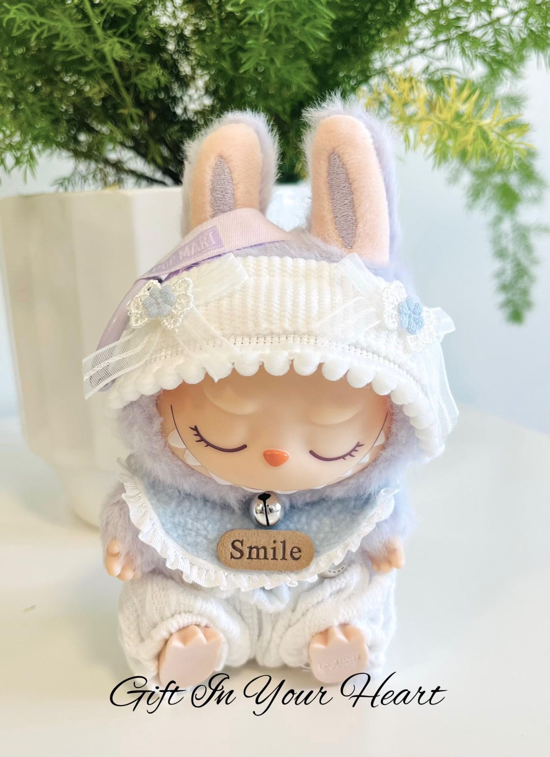 Custom Labubu Authentic With Cute Clothes Have a Seat ZIZI - Etsy
