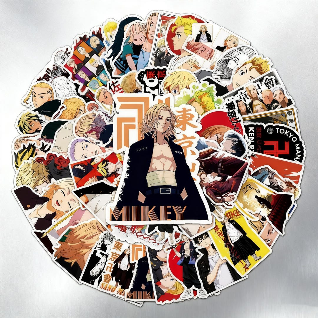 50pcs-tokyo Revengers Stickers | Takemichi, Mikey, Anime Decal Set ...