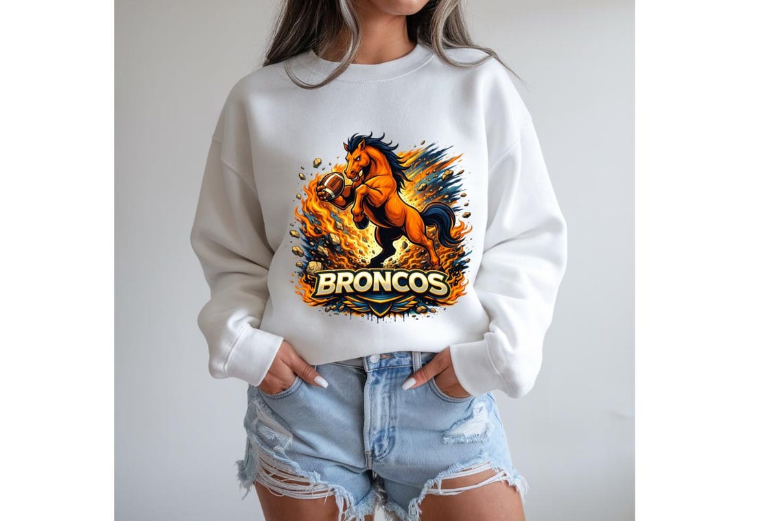 Broncos Football PNG Bundle, 5 Mascot Designs, Denver Football Clipart ...
