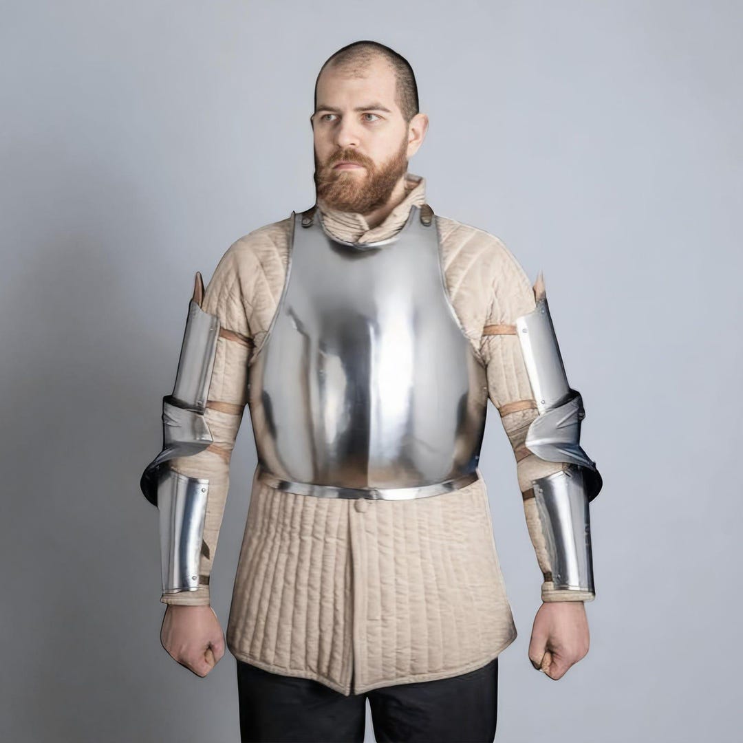 Medieval Steel Armor Cuirass With Arm Guards – Knight Chest Plate Armor ...
