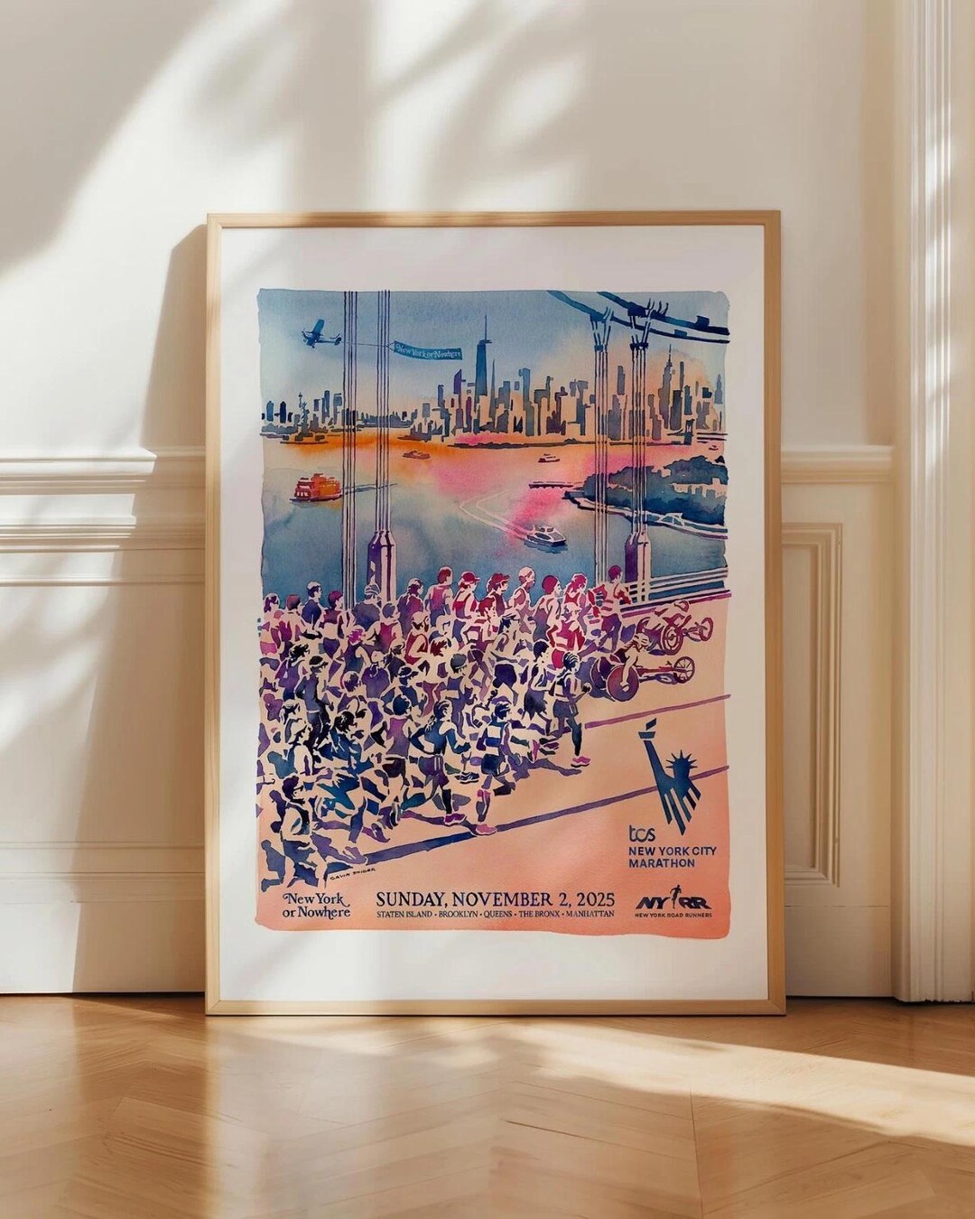 Official Poster of the 2025 TCS New York City Marathon - Etsy