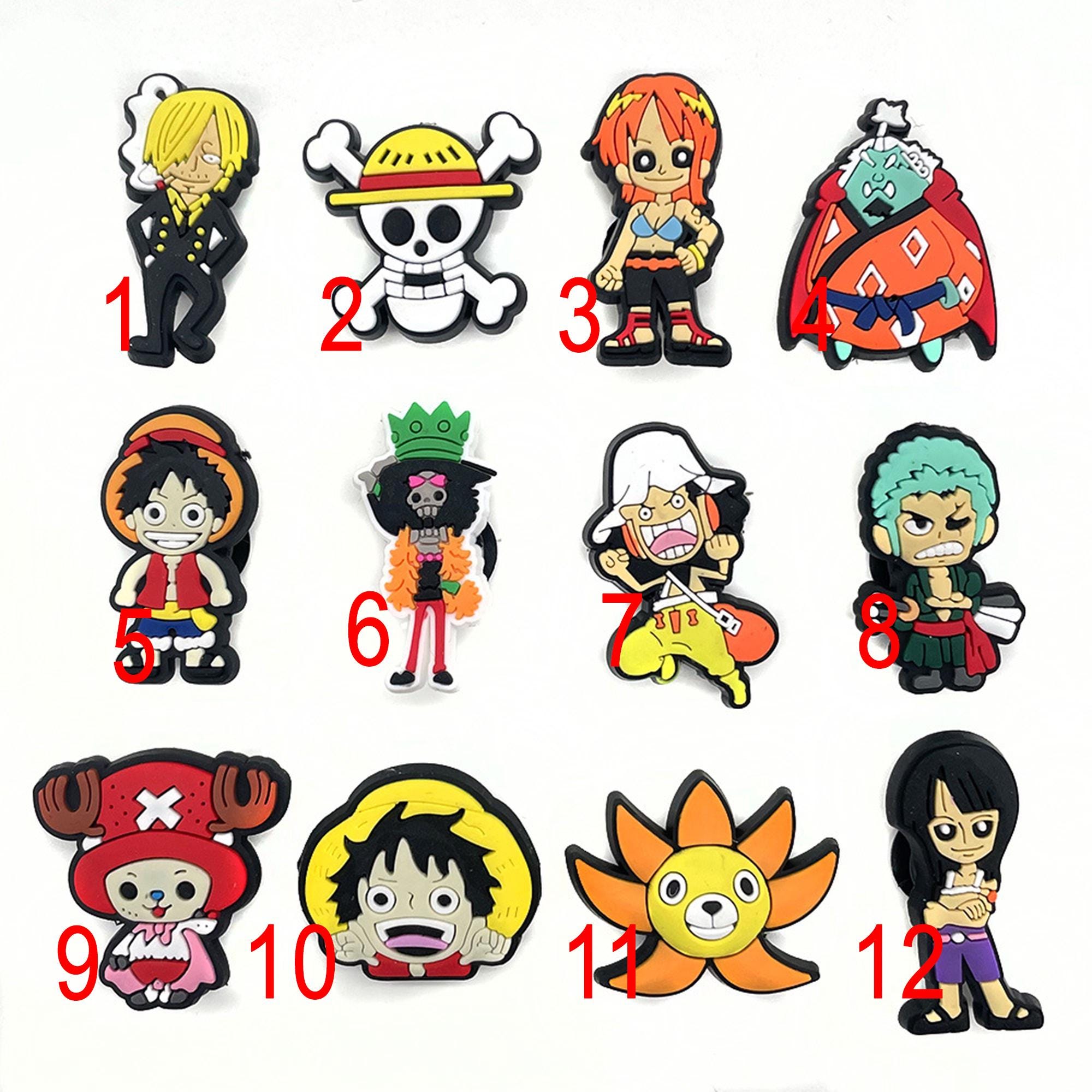 One Piece Luffy Crocs Charms | Anime Jibbitz | Pirate Shoe Accessories ...