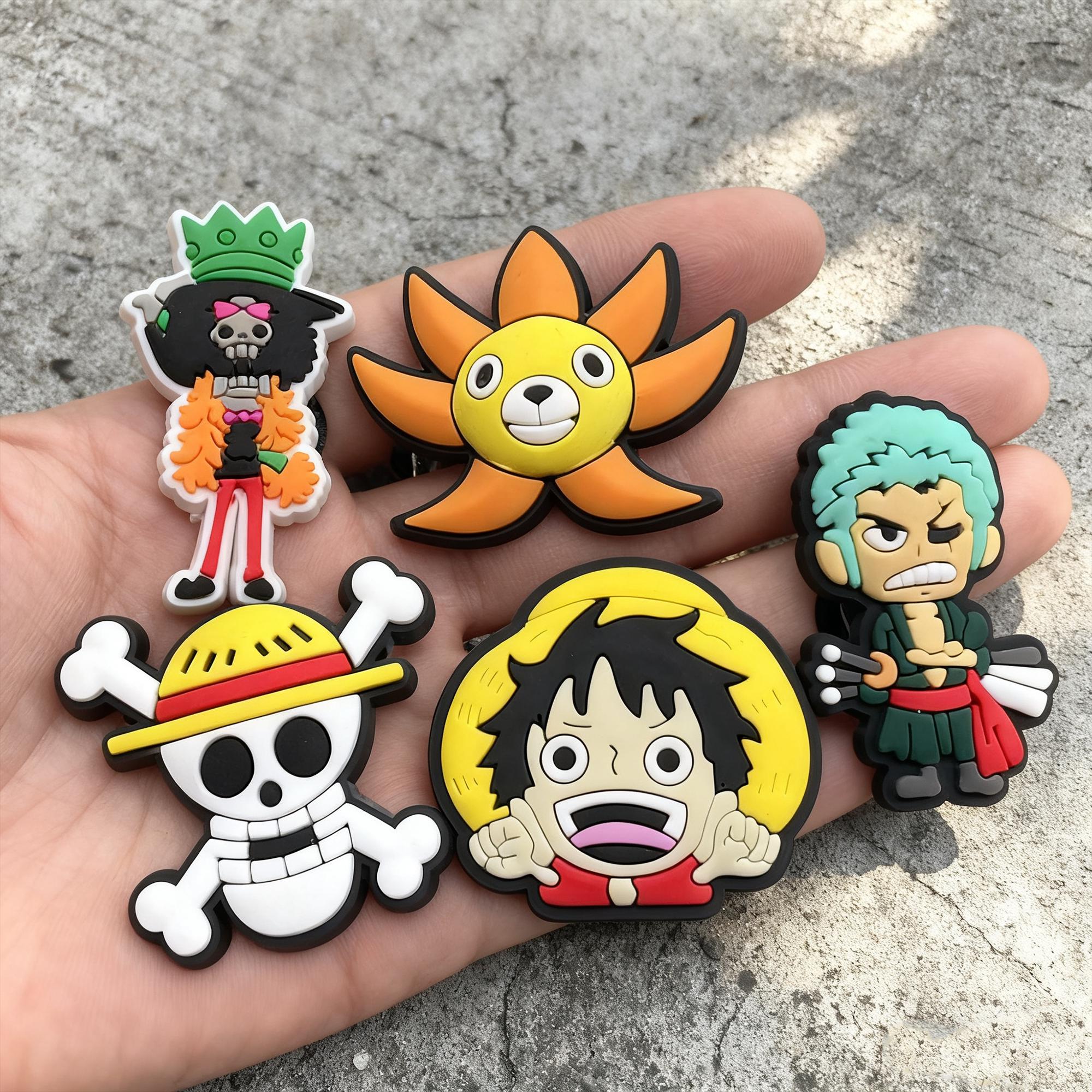 One Piece Luffy Crocs Charms | Anime Jibbitz | Pirate Shoe Accessories ...