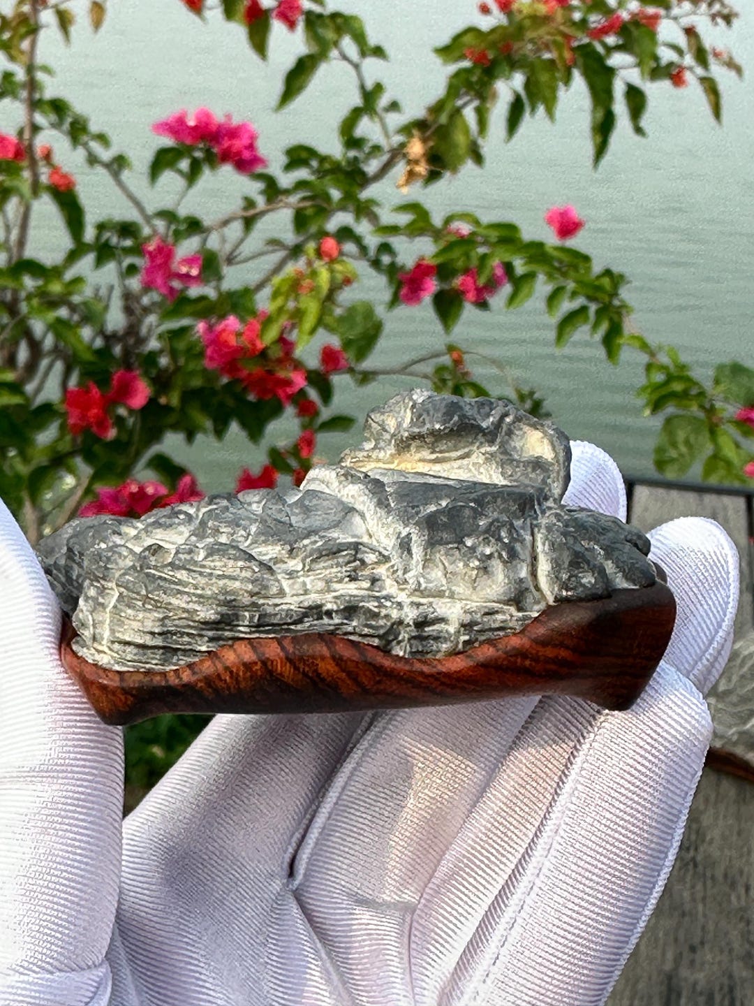 Chanming Qingzhang · Dao-kan Pattern Lingbi Stone With Toad Carving ...
