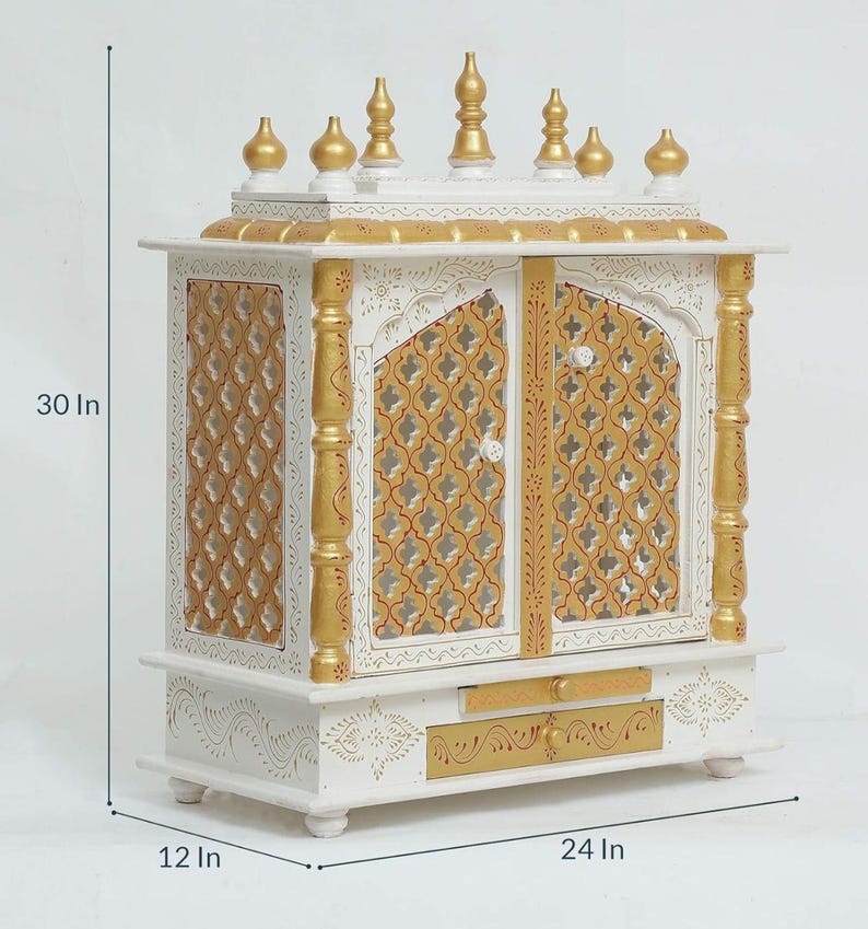 Wooden Mandir for Home, Wall Mount Temple, Pooja Mandir for Home, Puja ...