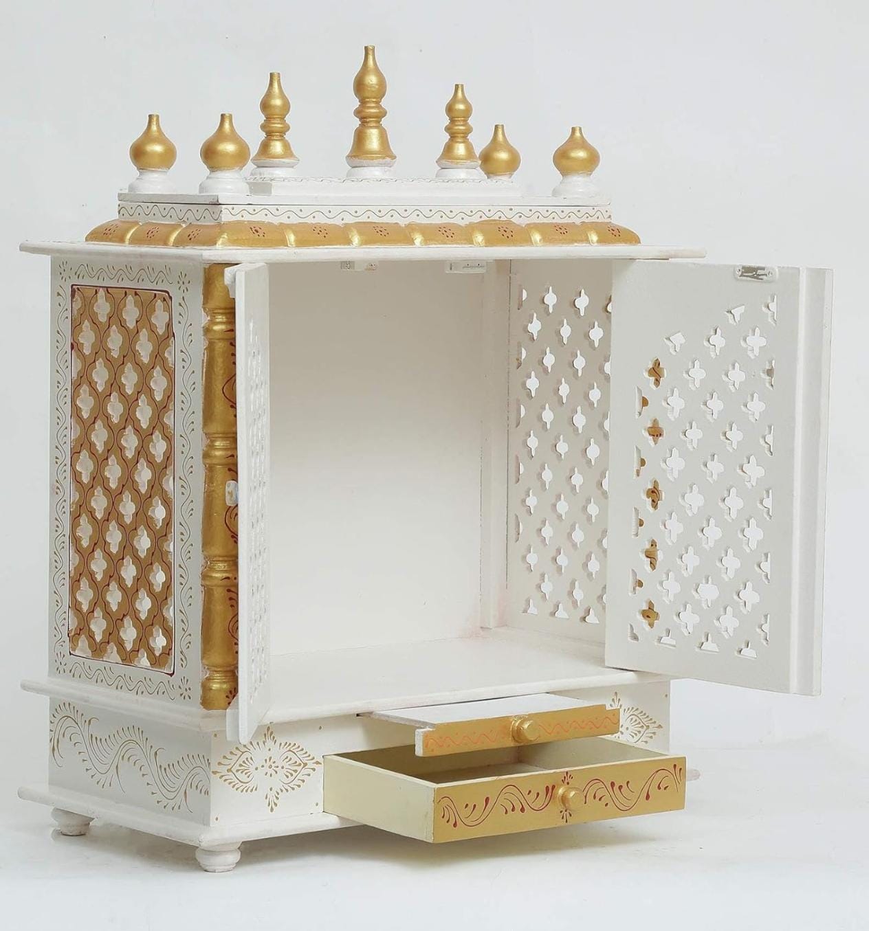 Wooden Mandir for Home, Wall Mount Temple, Pooja Mandir for Home, Puja ...