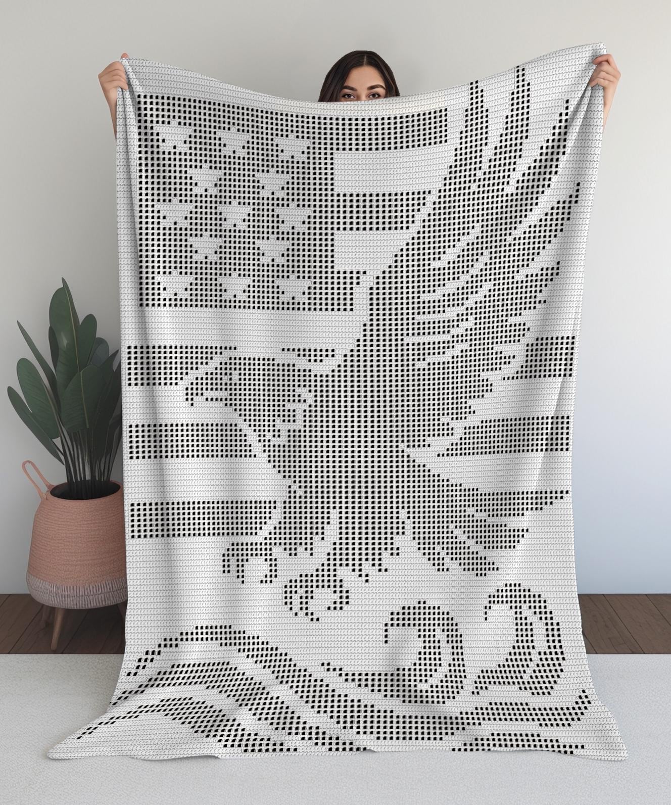 Eagle and Flag Filet Crochet Pattern American Blanket Stars Stripes PDF ...
