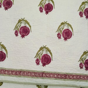Hand Block Organic Cotton Block Print Bedding Set, Jaipur Quilt, 2 ...
