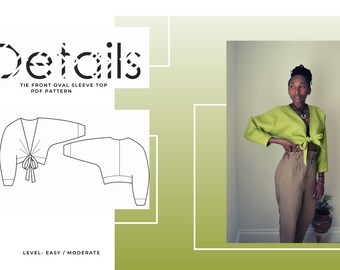 Tie Front Dress Pattern - Etsy