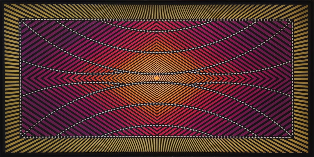 UV Reactive Psychedelic Art Abstract Geometry Painting - Spray Paint ...