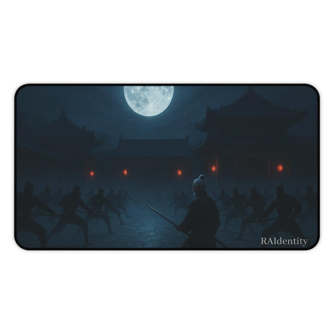 Samurai Mouse Pad, Japanese Desk Mat, Asian Gaming Accessories, Office ...