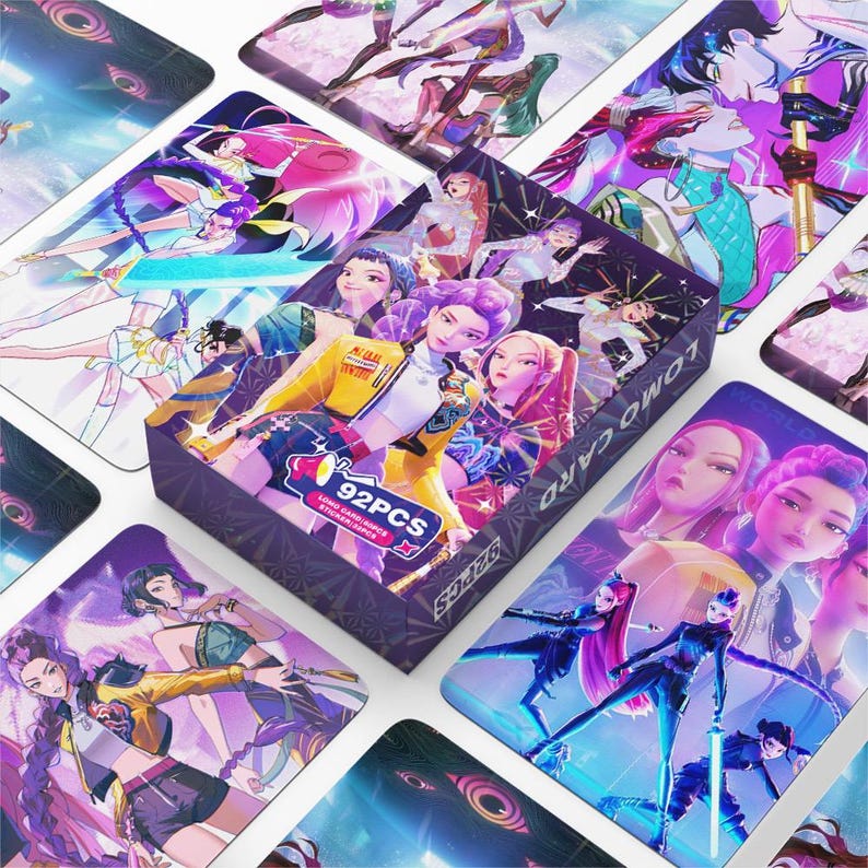 Kpop Demon Hunters Flash Card Pack | 92+ Laser Anime Cards | Mira Rumi ...